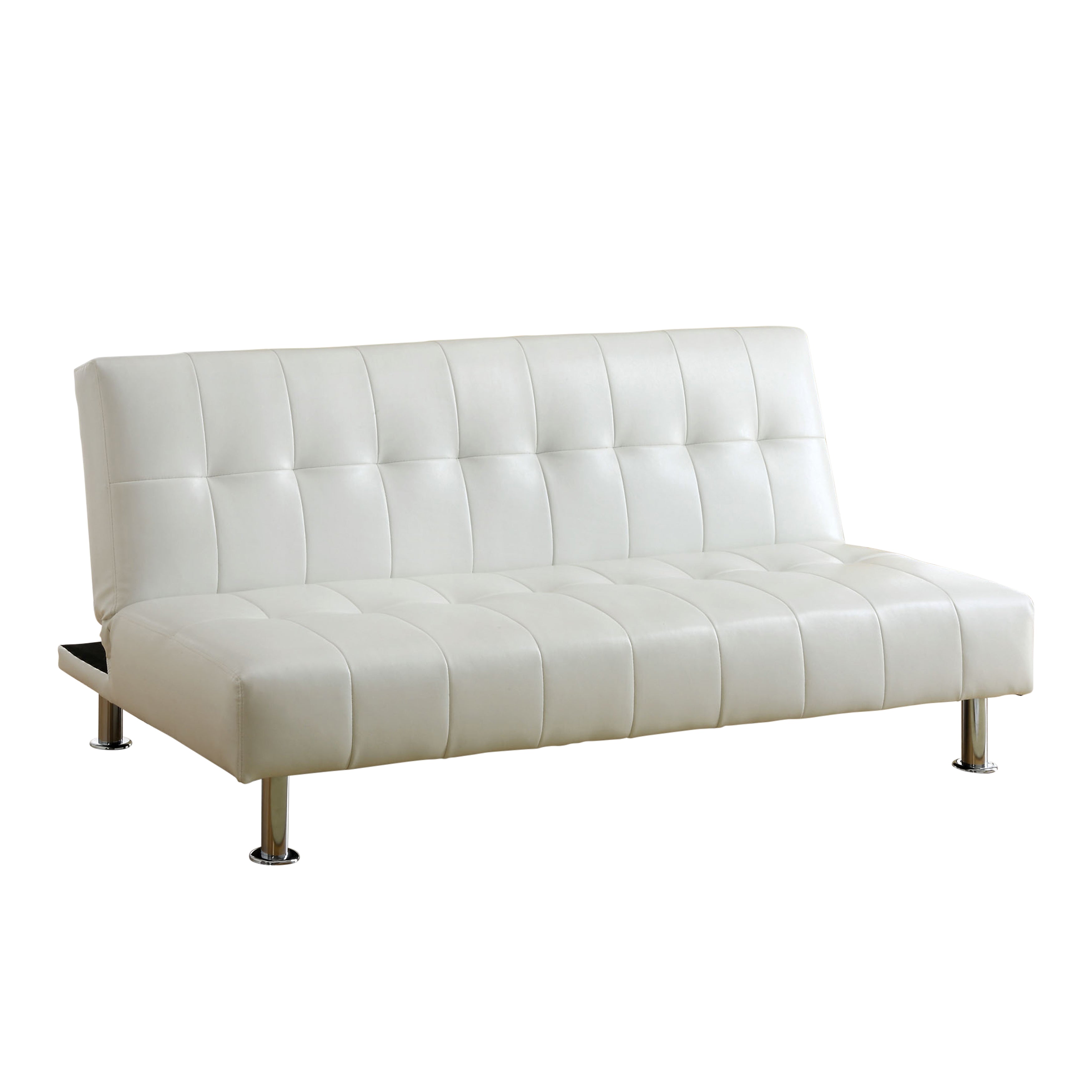 Bull Contemporary Tufted Futon in White – SimpleTronics LLC